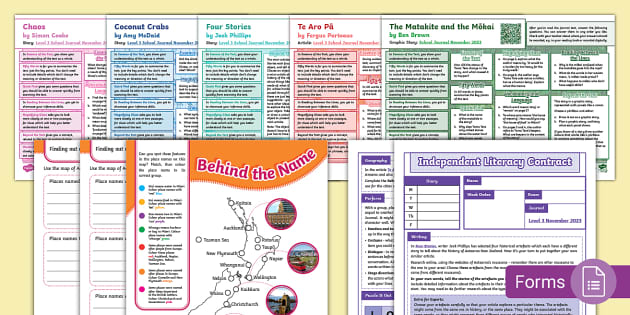 L3 Nov 2023 Journal: Independent Contract & Reading Pack