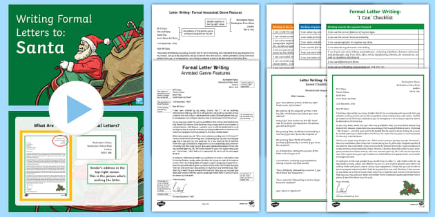 KS2 A Formal Letter To Santa Example Model Text