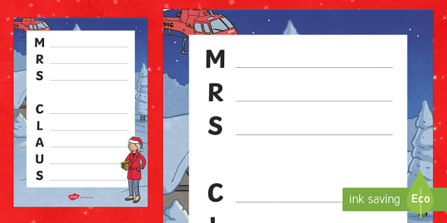 Mrs Claus Acrostic Poem (teacher made) - Twinkl