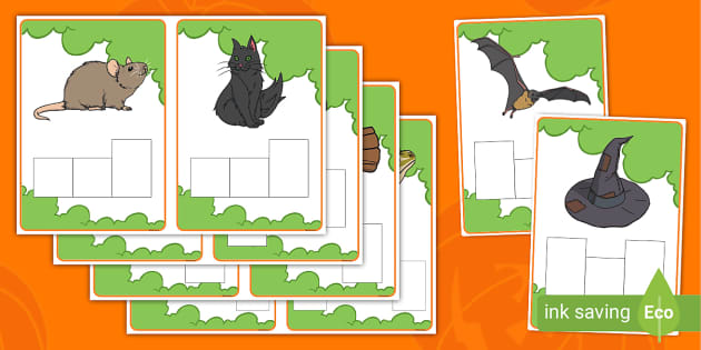 Halloween CVC Words Worksheet - Phonics - Primary Resource