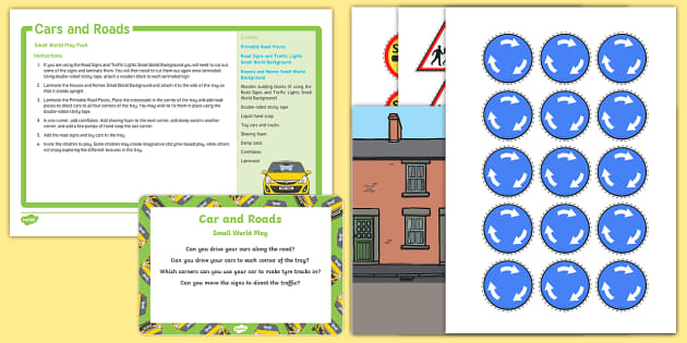 Cars and Roads Small World Play Idea and Printable Resource Pack