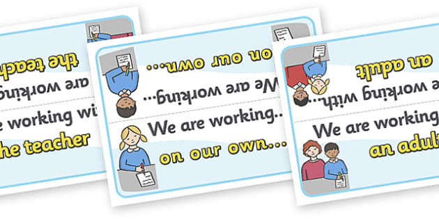 👉 'Working With' Table Signs