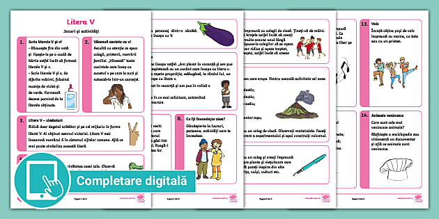 Litera V – Jocuri și activități