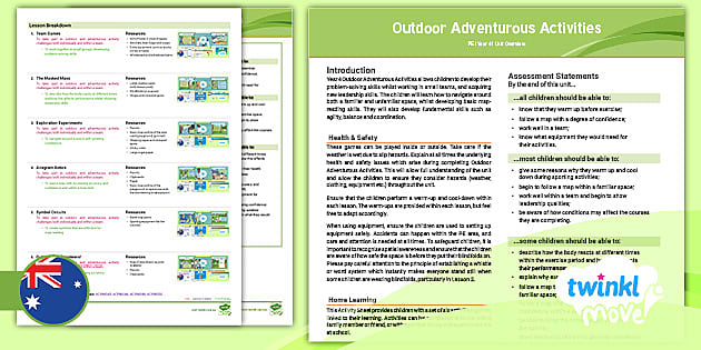 FREE! - Move PE Year 4 OAA Unit Overview - Twinkl FREE! - Move PE Year 4 OAA Unit Overview - Twinkl