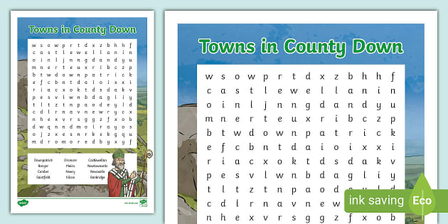 Towns in County Down Word Search