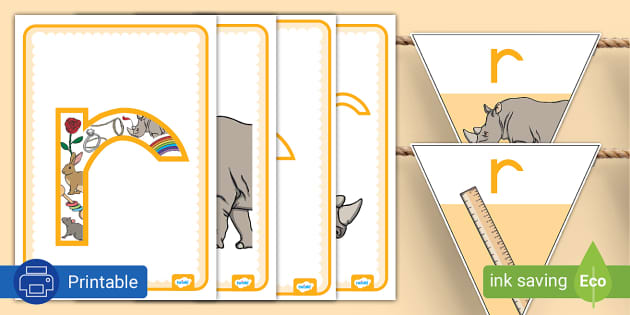 Gr. R Phonics Display Posters and Bunting: R Sound - Twinkl