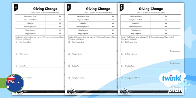 Yr 3 Number and Measurement: Add and Subtract Money Home Learning