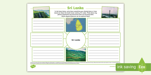 Sri Lanka Mind Map,Sri Lanka (teacher made) - Twinkl