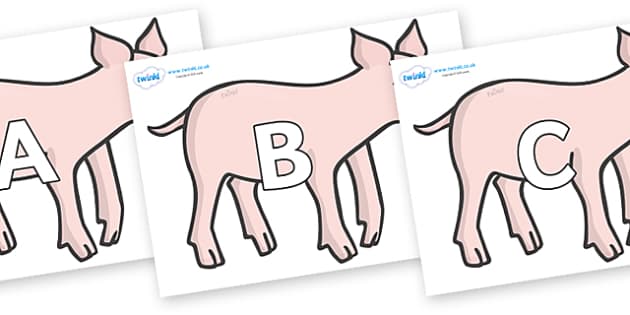 FREE! - A-Z Alphabet on Piglets (teacher made) - Twinkl