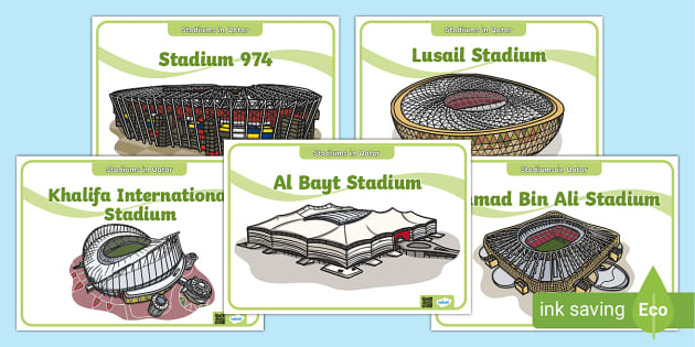 Stadiums in Qatar Display Posters (teacher made) - Twinkl
