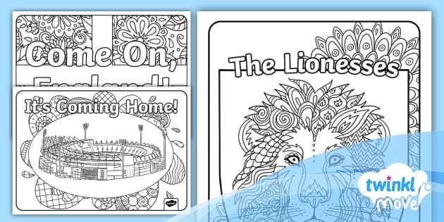 England Women's Football Colouring - Twinkl Move PE - Euros