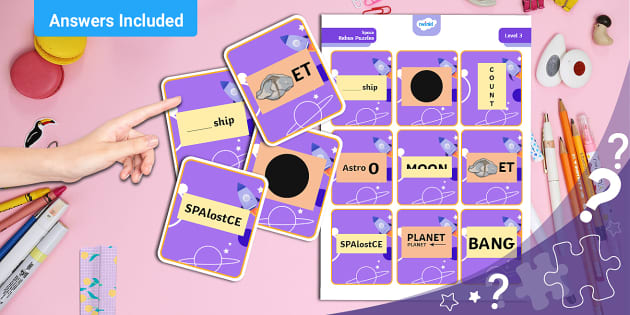 Space-Themed Rebus Puzzles PowerPoint - Twinkl - Kids Puzzle