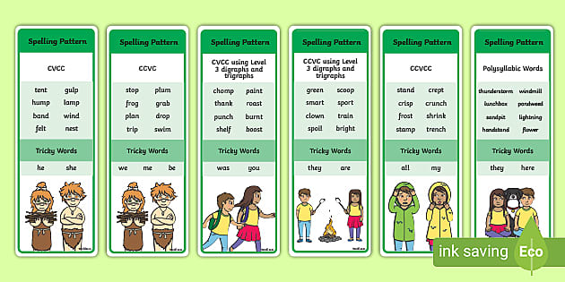 Spelling Bookmarks Level 4