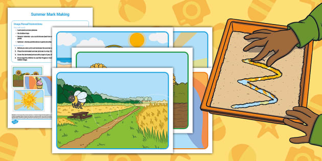 EYFS Summer Mark-Making Image Reveal Activity | Fine Motor