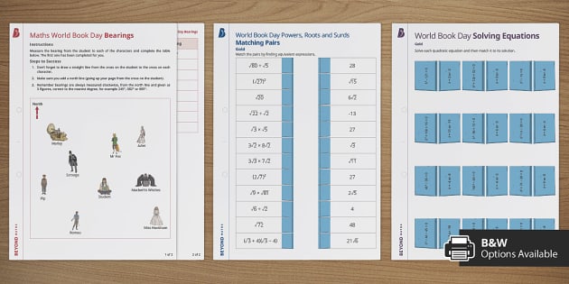 FREE World Book Day Maths Activity Pack Beyond Maths FREE World Book Day Maths Activity Pack Beyond Maths