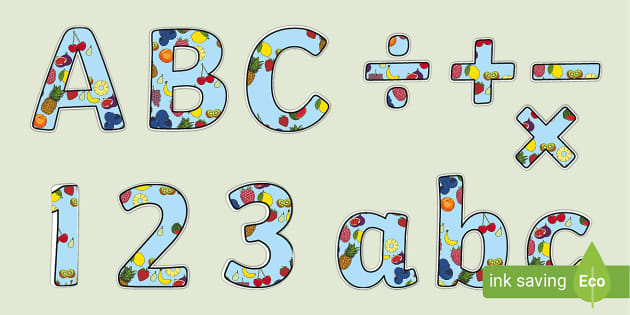 Fruit Themed Display Lettering (l'enseignant a fait)