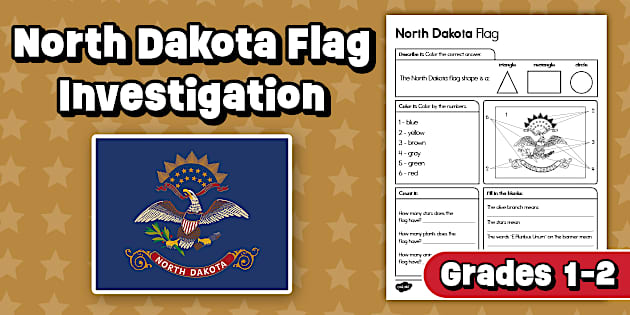 North Dakota Flag Investigation for 1st-2nd Grade