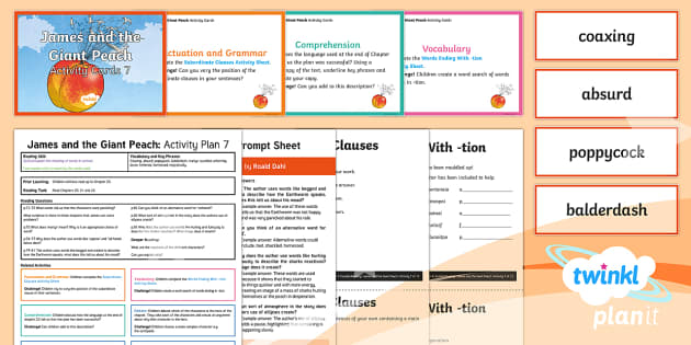 James and the Giant Peach Guided Reading 7 Y4 to Support Teaching On ‘James