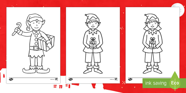 Elf Clothes Colouring Page (creat de profesori)