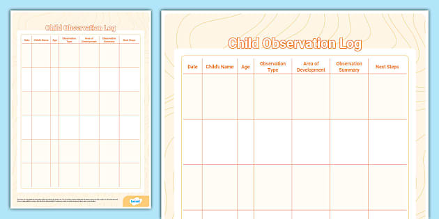 Early Years Observation Tracker (teacher made) - Twinkl