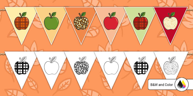 Fall For Learning! Fall Apples Bunting (teacher made)