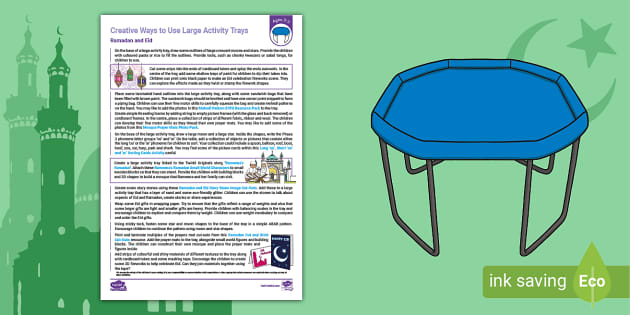 EYFS Large Activity Tray Ramadan and Eid-Themed Ideas