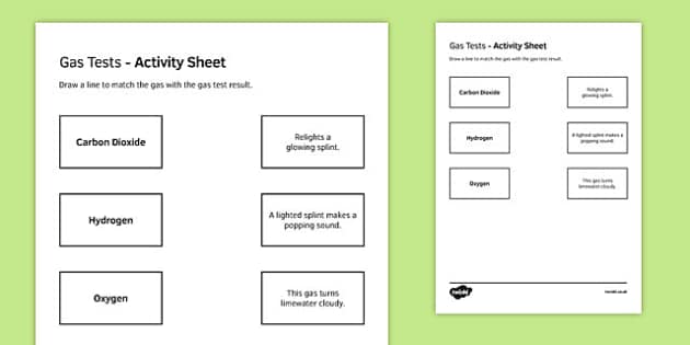 Gas Tests Match and Draw (Hecho por educadores) - Twinkl