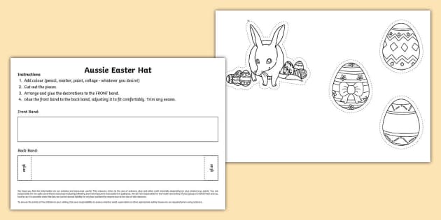 Aussie Easter Hat (teacher made) - Twinkl