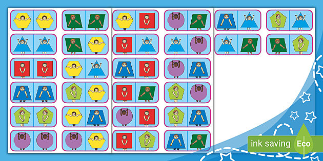 Shapes Dominoes (teacher made) - Twinkl Shapes Dominoes (teacher made) - Twinkl
