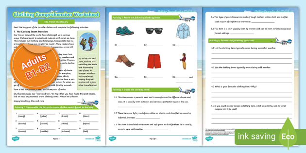 ESL Travel Vocabulary PDF Travel Exercises ESL Twinkl