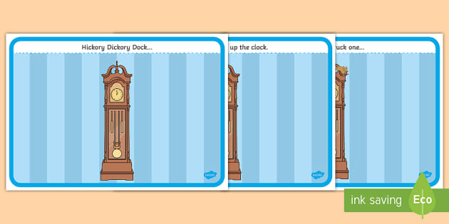 Hickory Dickory Dock Sequencing (teacher made) - Twinkl