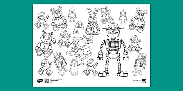 Robot Doodle Coloring Page (teacher made) - Twinkl