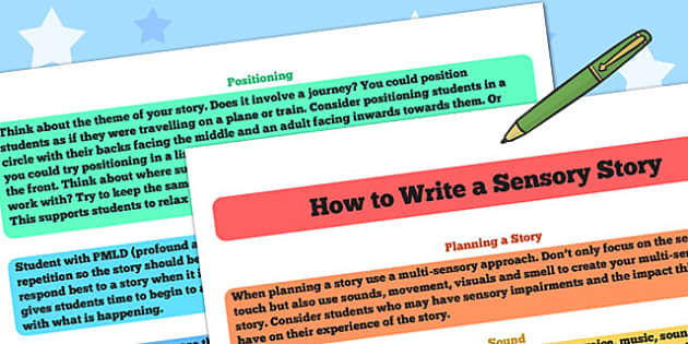 How to Write a Sensory Story (teacher made)