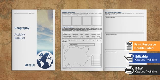 KS3 Introduction to Geography Activity Booklet - Twinkl