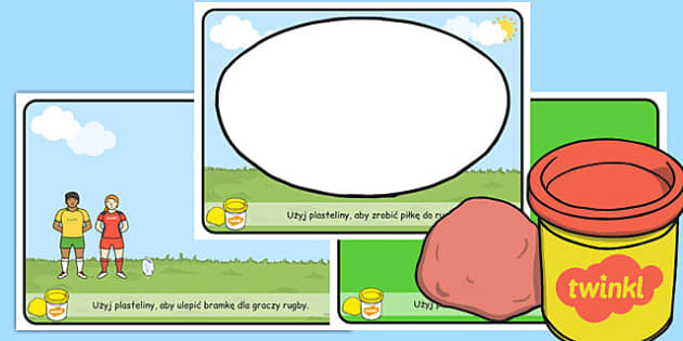 Mata do zabaw z plasteliną Rugby po polsku (profesor hizo)