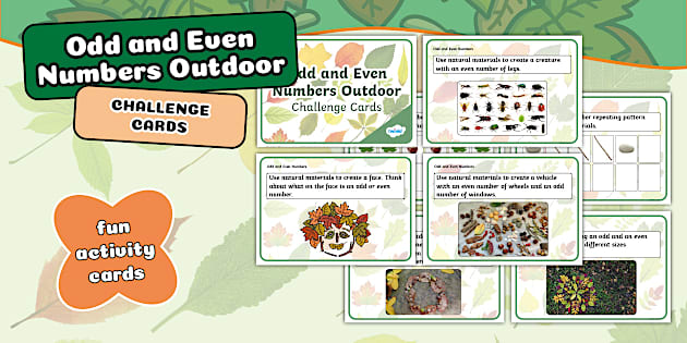 Odd and Even Numbers Outdoor Challenge Cards