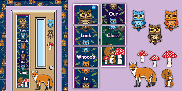 Look Whooo's In Our Class! Door Decorating Pack - Twinkl
