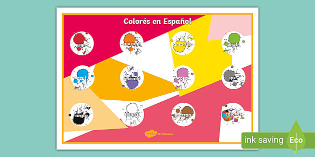 Spanish Colours Word Mat (teacher made) - Twinkl