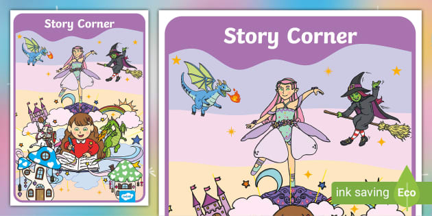 Story Corner Display Poster (profesor hizo) - Twinkl