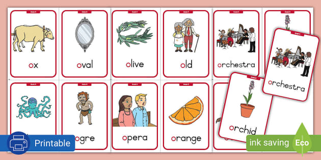 Gr. R Phonics O Flashcards - Twinkl