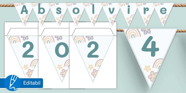 Absolvire – Stegulețe decorative (Teacher-Made) - Twinkl