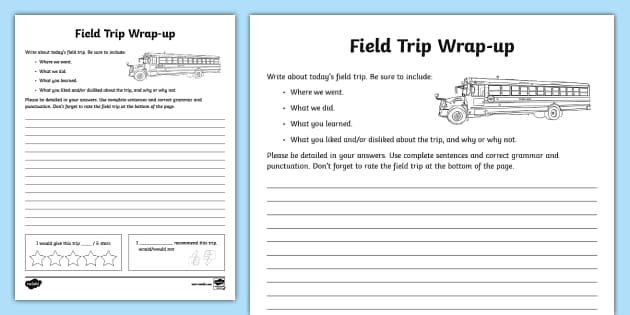 Field Trip Worksheet for 3rd-5th Grade | Twinkl USA - Twinkl