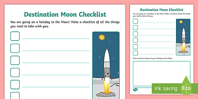 FREE! - National Science Week 2019 Moon Visit Checklist