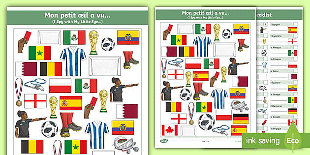 👉 French: Football I Spy and Count Activity