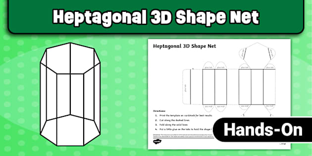 Heptagonal Prism 3D Shape Net
