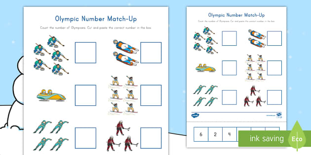 Winter Olympics Number Match-Up