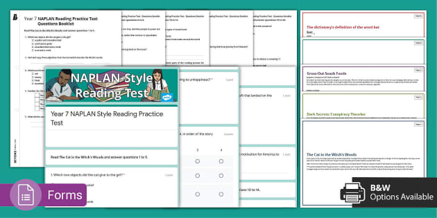 Year 7 NAPLAN Style Reading Practice Test | Twinkl | Year 7