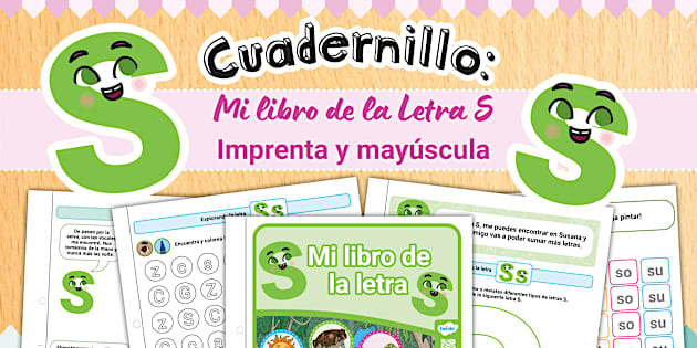 Cuadernillo Mi Libro de la Letra S - Imprenta
