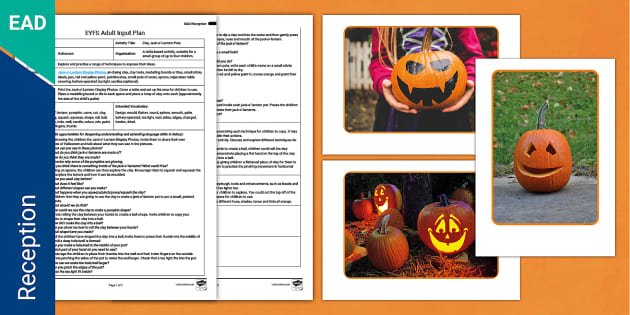 Eyfs Halloween Clay Jack O Lantern Pots Adult Input Plan