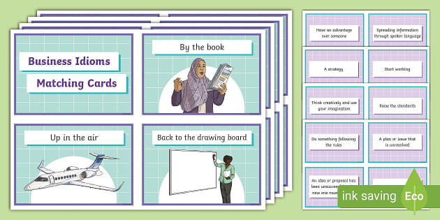 ESL Business Idioms Matching Cards [Adults, B1-B2] - Twinkl